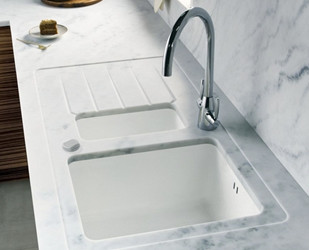 Minerva Worktops - Minerva Carrara White - Sinks